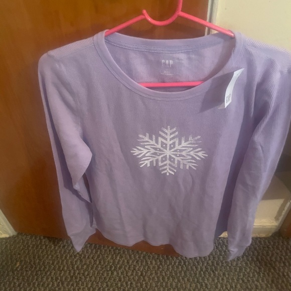 GAP Factory | Tops | Nwt Gap Thermal Long Sleeve Shirt Purple White ...